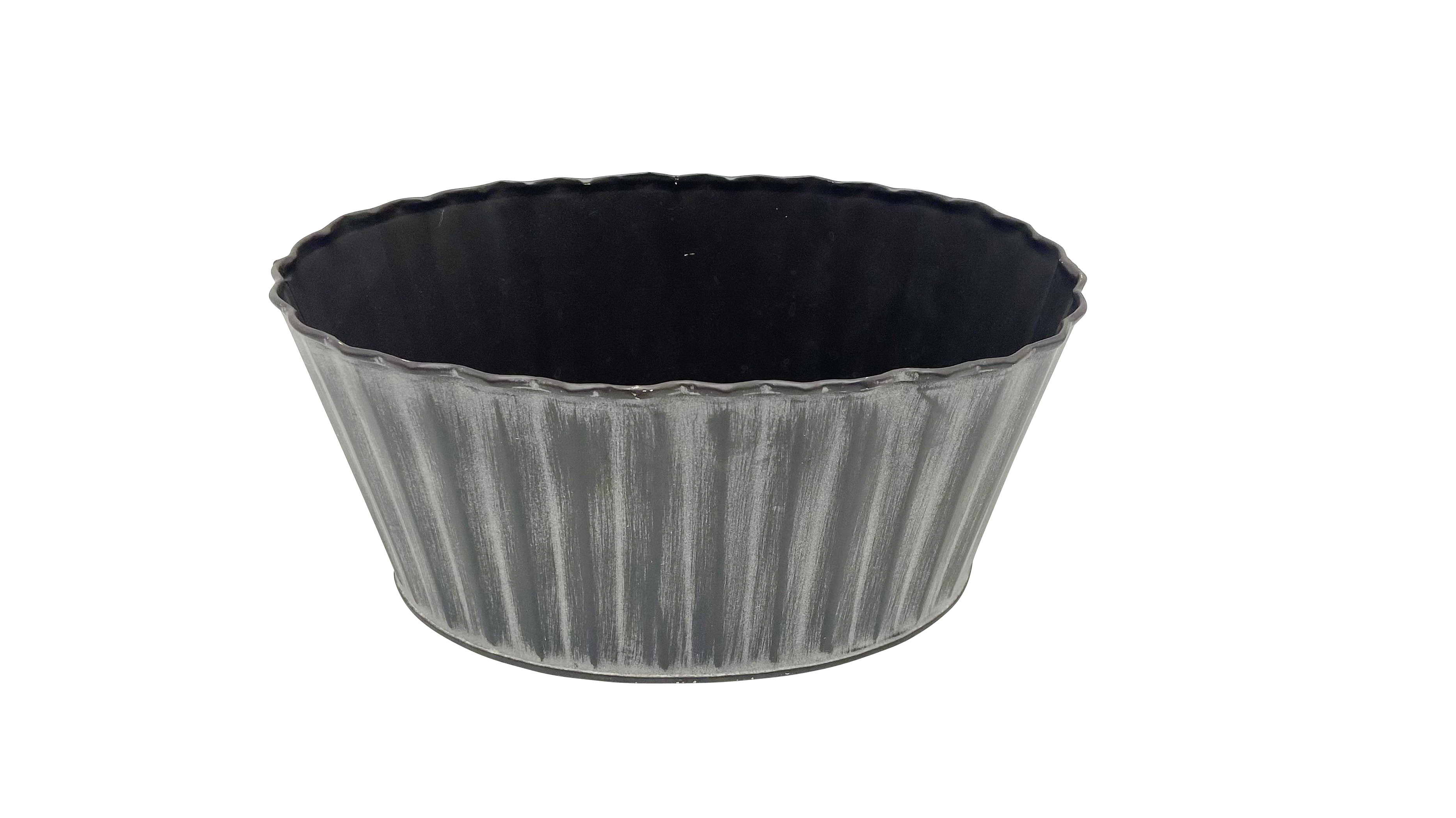 Metalljardiniere Marie mit Rillen 23 cm | Zink | Metall | Warengruppen ...