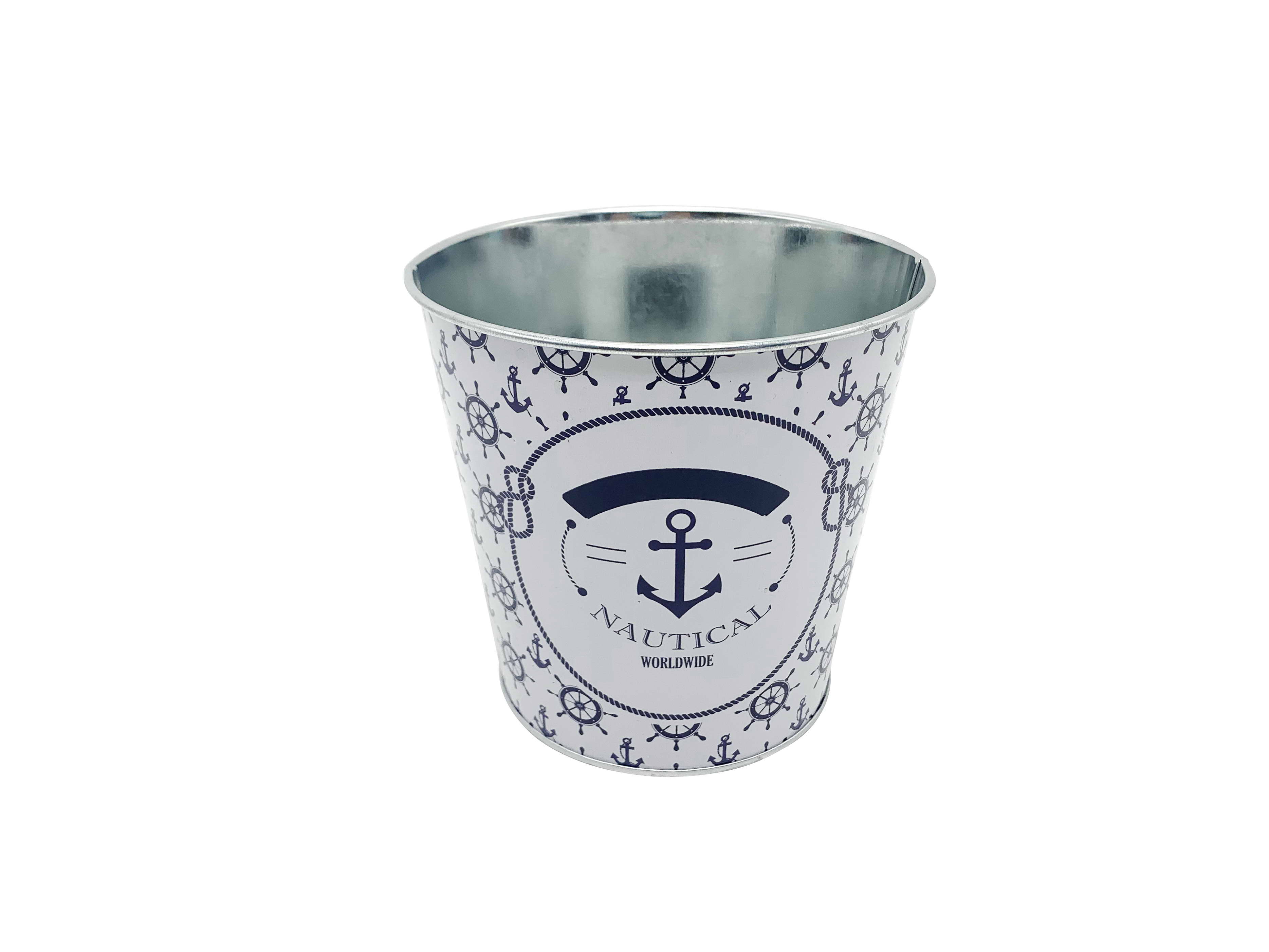 Metalltopf Marine rund konisch Ø 12,5 cm | Zink | Metall | Warengruppen ...